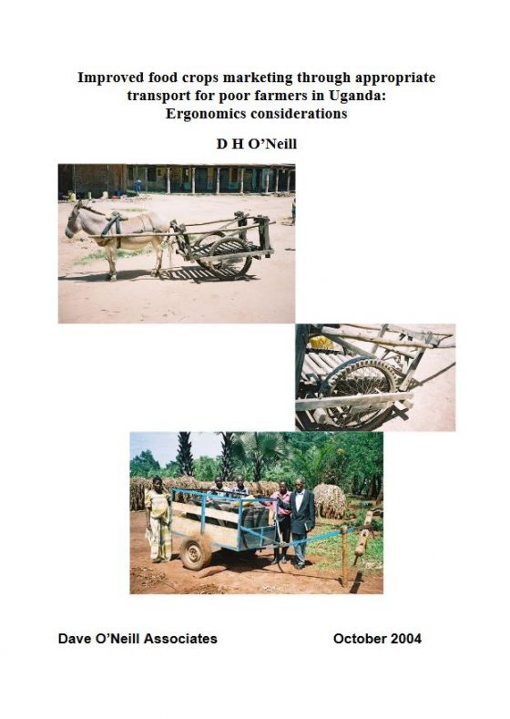 Improved food crops marketing through appropriate transport for poor ...